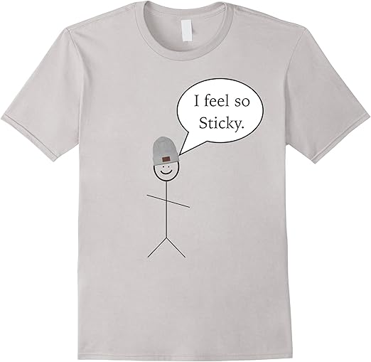 Amazon.com: Funny T-Shirt Stick Figures I feel so sticky: Clothing