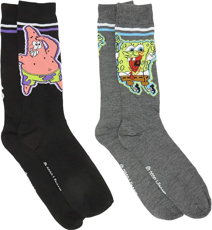 Amazon.com: Hyp Spongebob Squarepants and Patrick Salute Men's Crew ...
