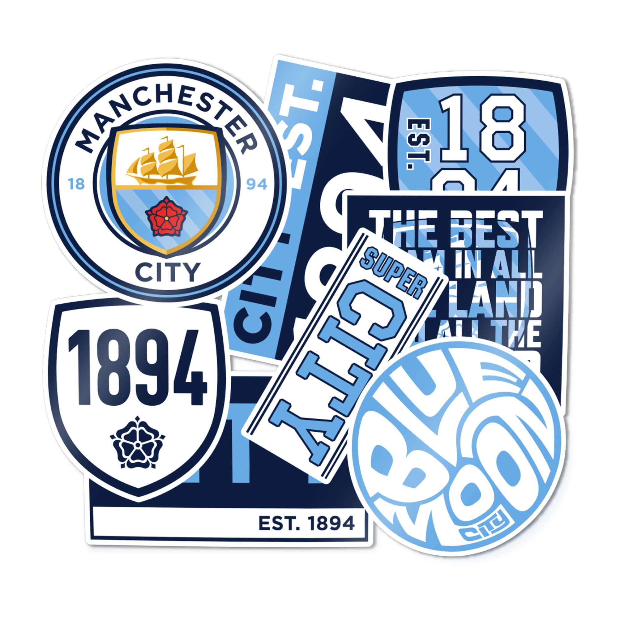 Mua Manchester City Stickers Man City MCFC Sheet Vinyl Football Soccer ...