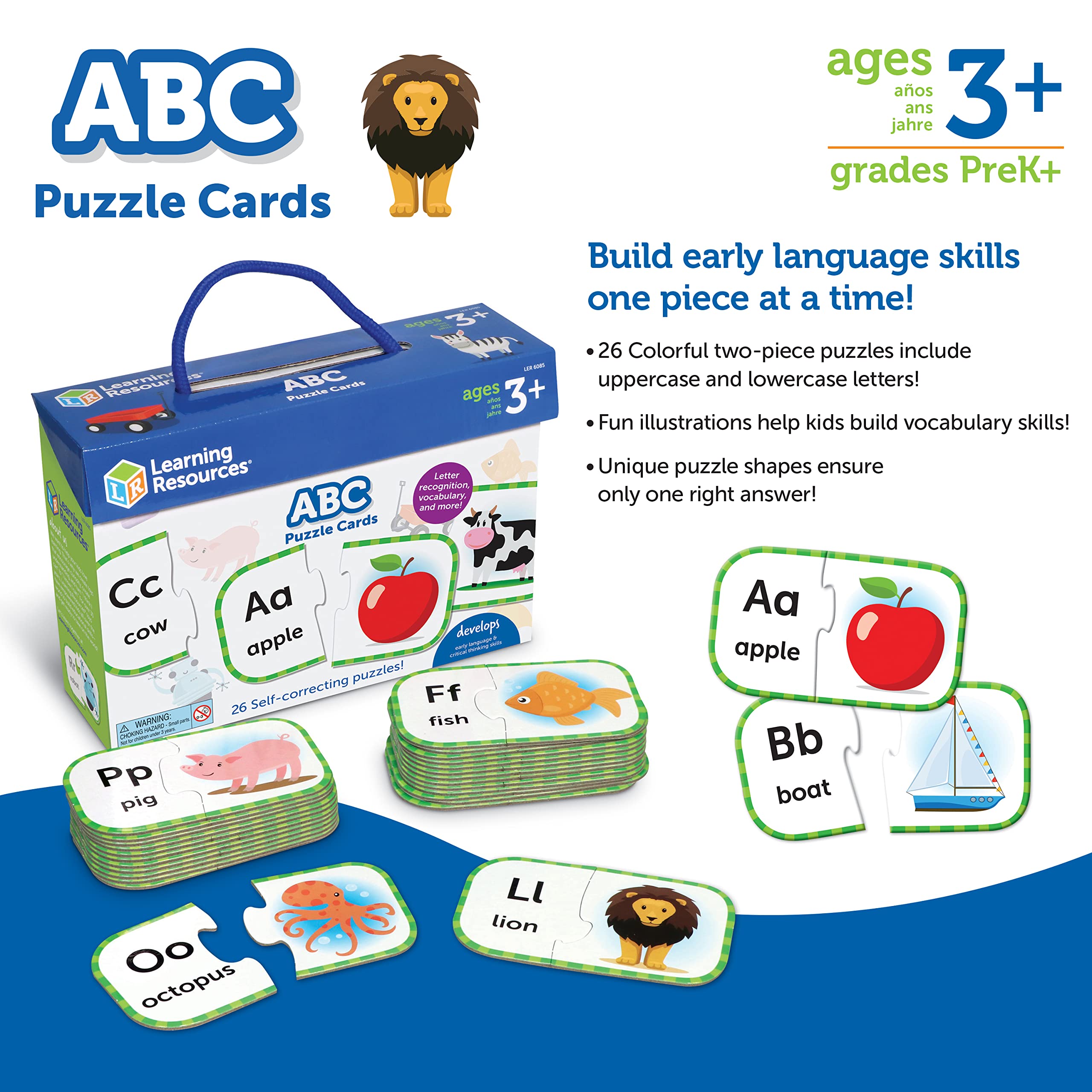 Mua Learning Resources ABC Puzzle Cards, Kindergarten Readiness, Self ...