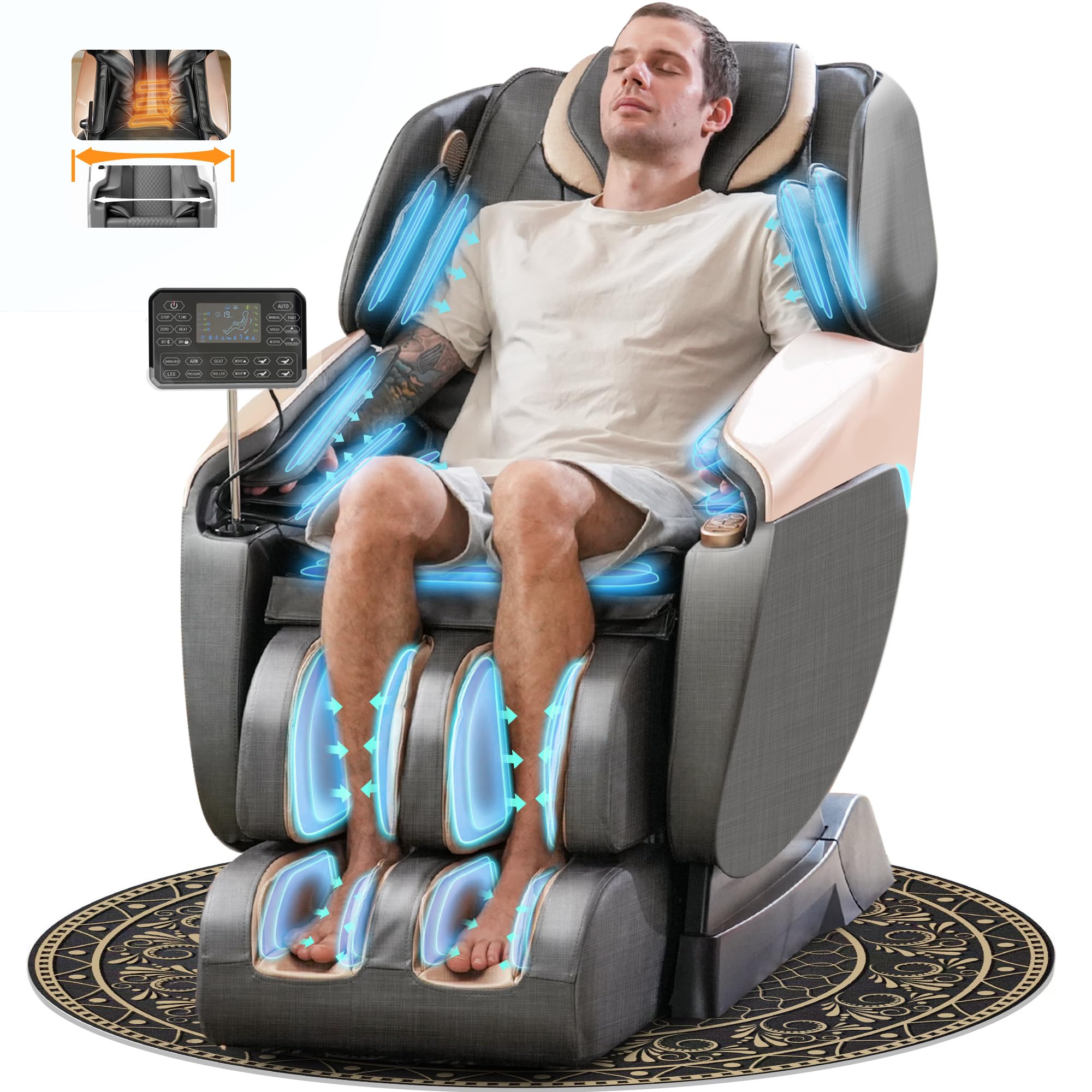 Notired Massage Chair Full Body, 4D SL-Track Zero Gravity Massage Chair ...