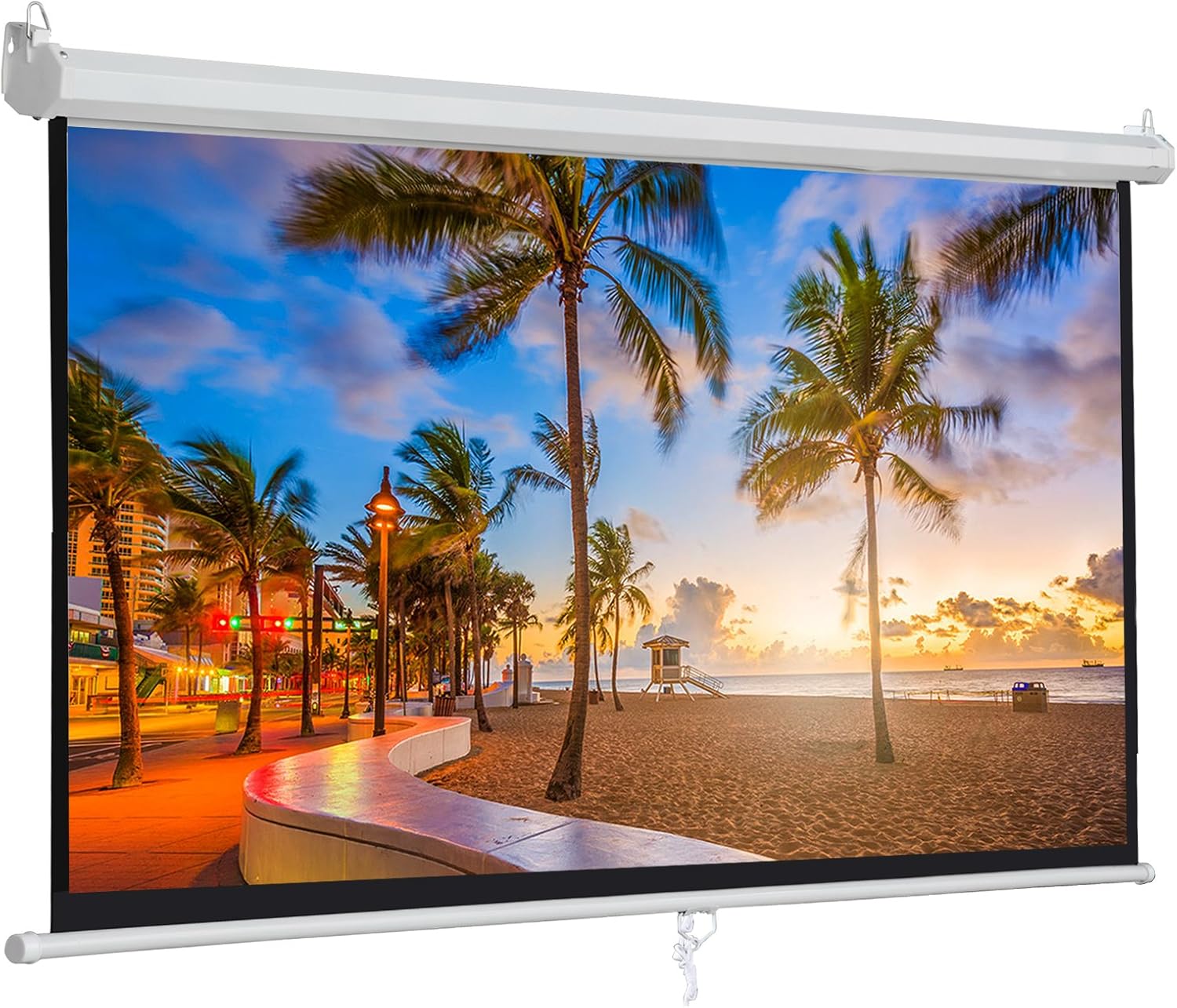 Amazon.com: BBBuy 100" Projector Screen Manual Pull Down, 100 inch ...