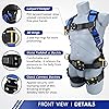TT TRSMIMA TRSMIMA Safety Harness Fall Protection - Roofing Harness Kit Men Full Body ...