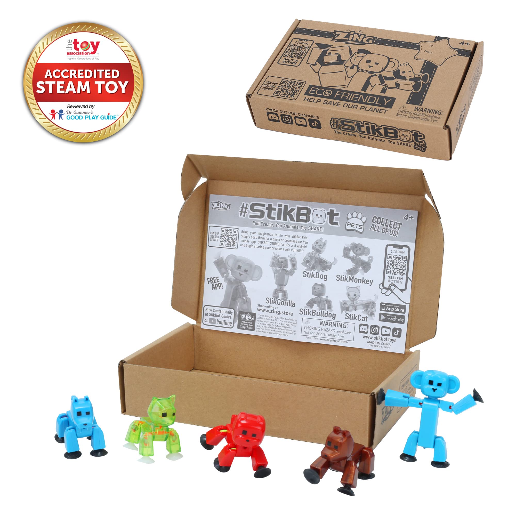 Mua Zing Stikbot Pets 5 Pack, Set of 5 Stikbot Collectable Action ...