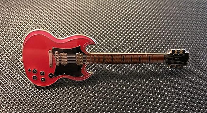 GIBSON SG GUITAR RED ENAMEL PIN BADGE (PB68) A GREAT GIFT: Amazon.co.uk ...