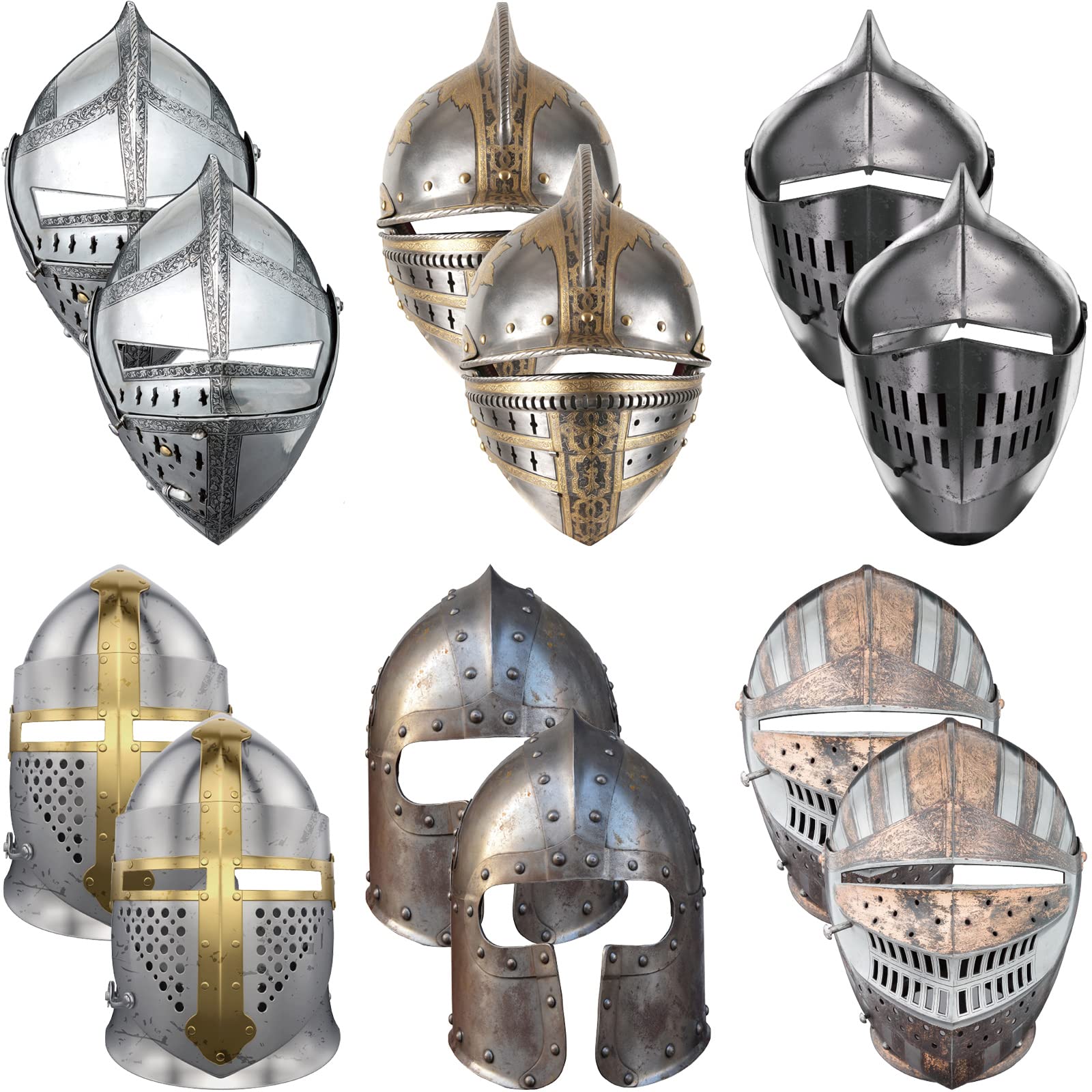 Mua Zhanmai Medieval Party Knight Masks Kids Paper Medieval Party Decor ...