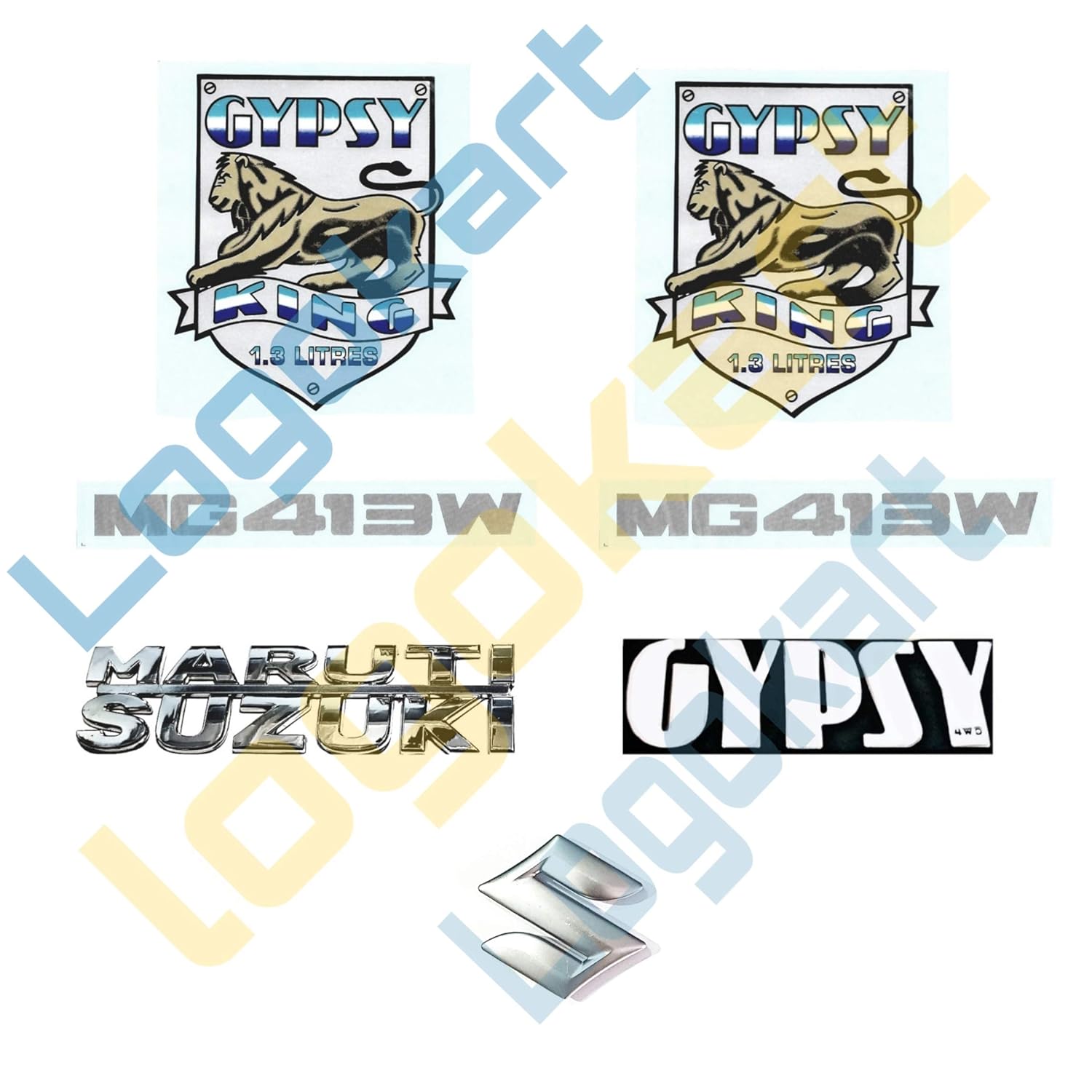 Logokart Maruti Gypsy King 1.3 Logo Decal Badge Emblem Monogram for ...
