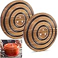 Amazon.com: LAIAMER 2 PCS Magnetic Wooden Trivets for Hot Pots and Pans ...