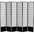 Amazon.com: Red Lantern 7 ft. Tall Window Pane Shoji Screen-Black-6 ...