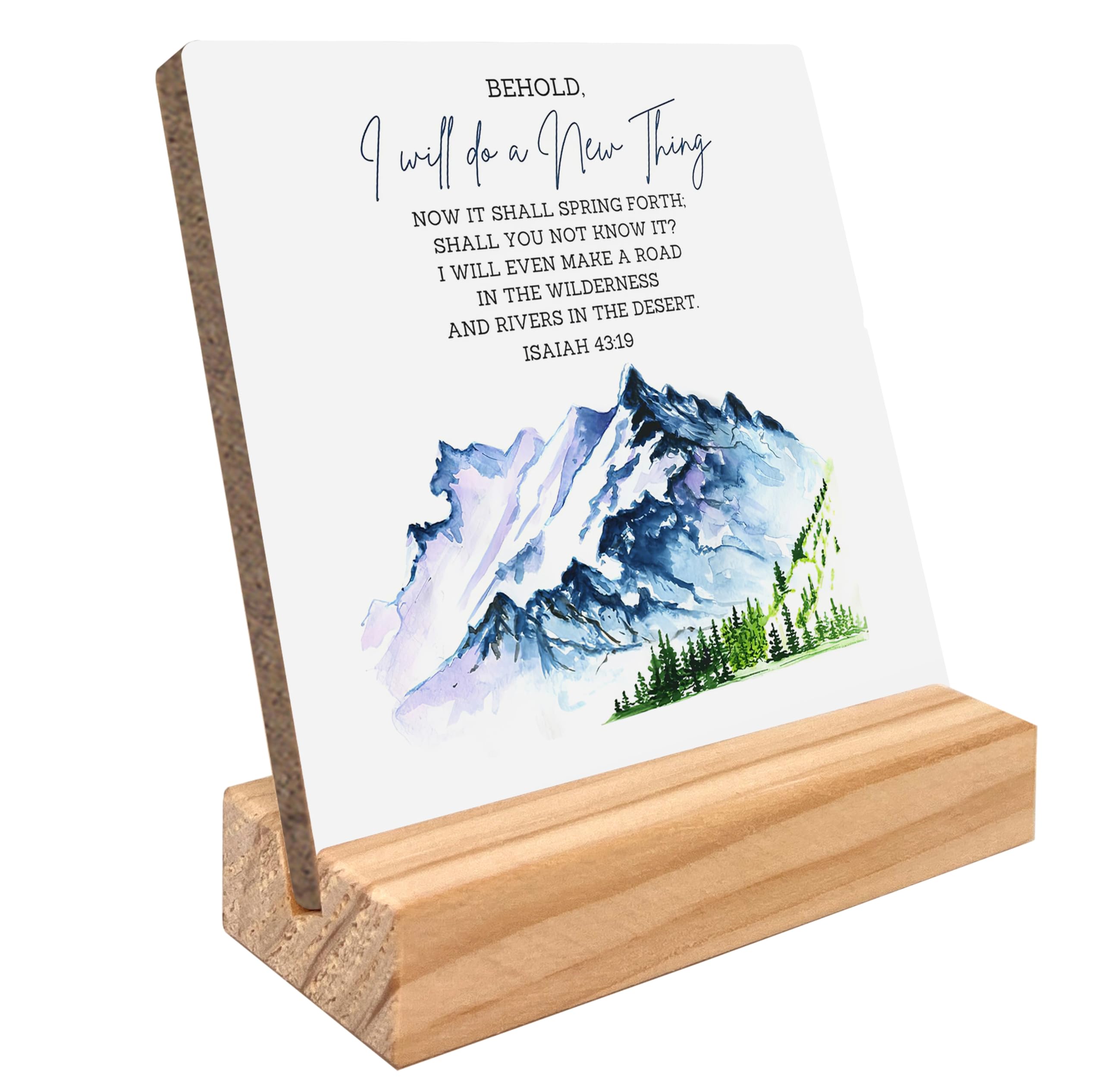 kunlisa Christian Desk Sign, Isaiah 43:19 Bible Verse Sign ...