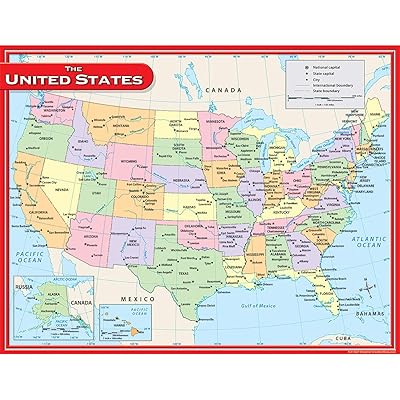 Buy Teacher Created Resources US Map Chart, Multi Color 7657 Online at ...