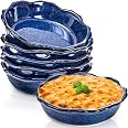 Amazon.com: Peohud 6 Pack Ceramic Mini Pie Pans, 6 Inch Small Blue Pie ...