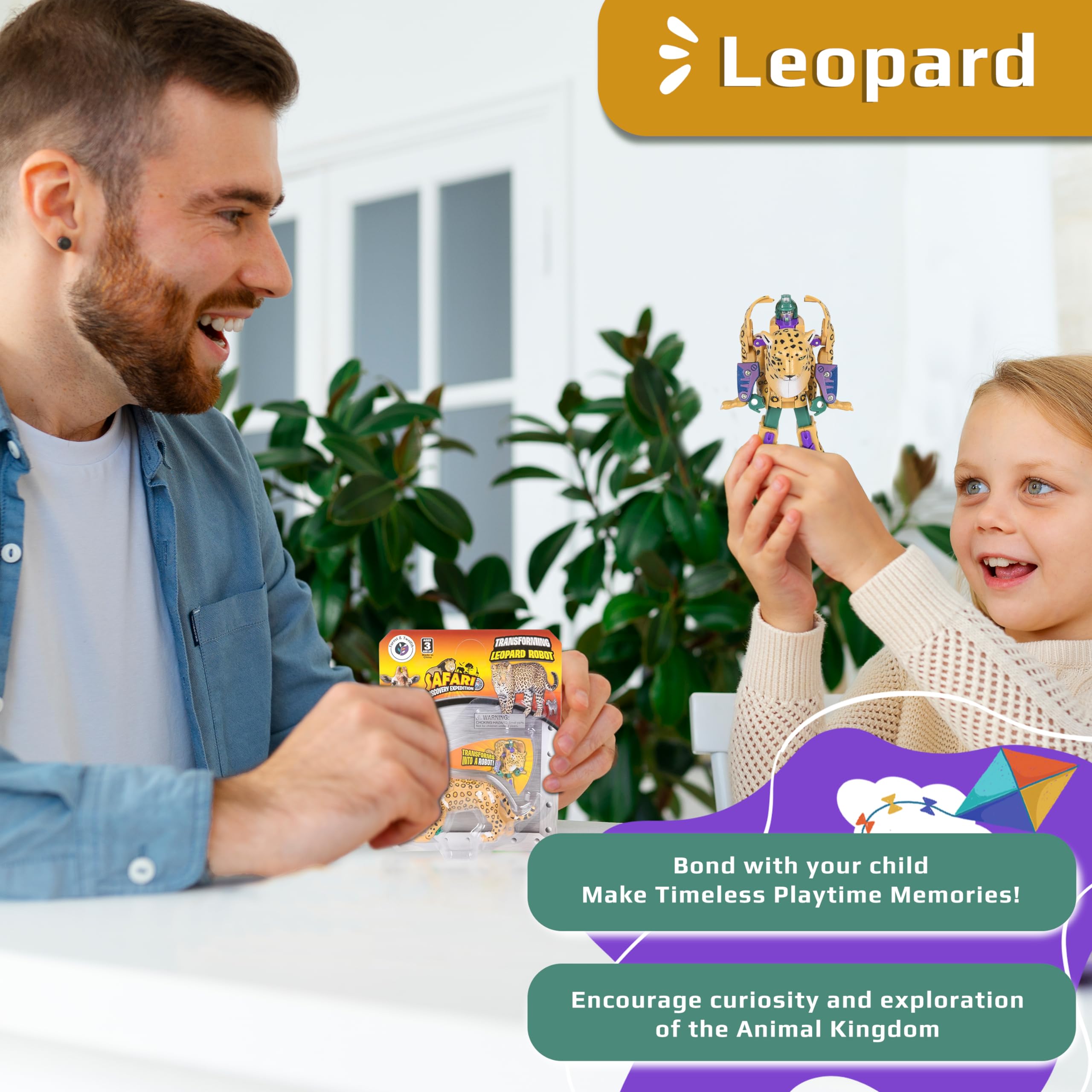 Mua Leopard Jungle Animal Toy Small – Transforming Action Figure ...