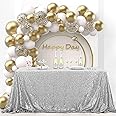 Amazon.com: OQSQ Silver Sequin Tablecloth 50x80 inch, Sparkle Sequence ...