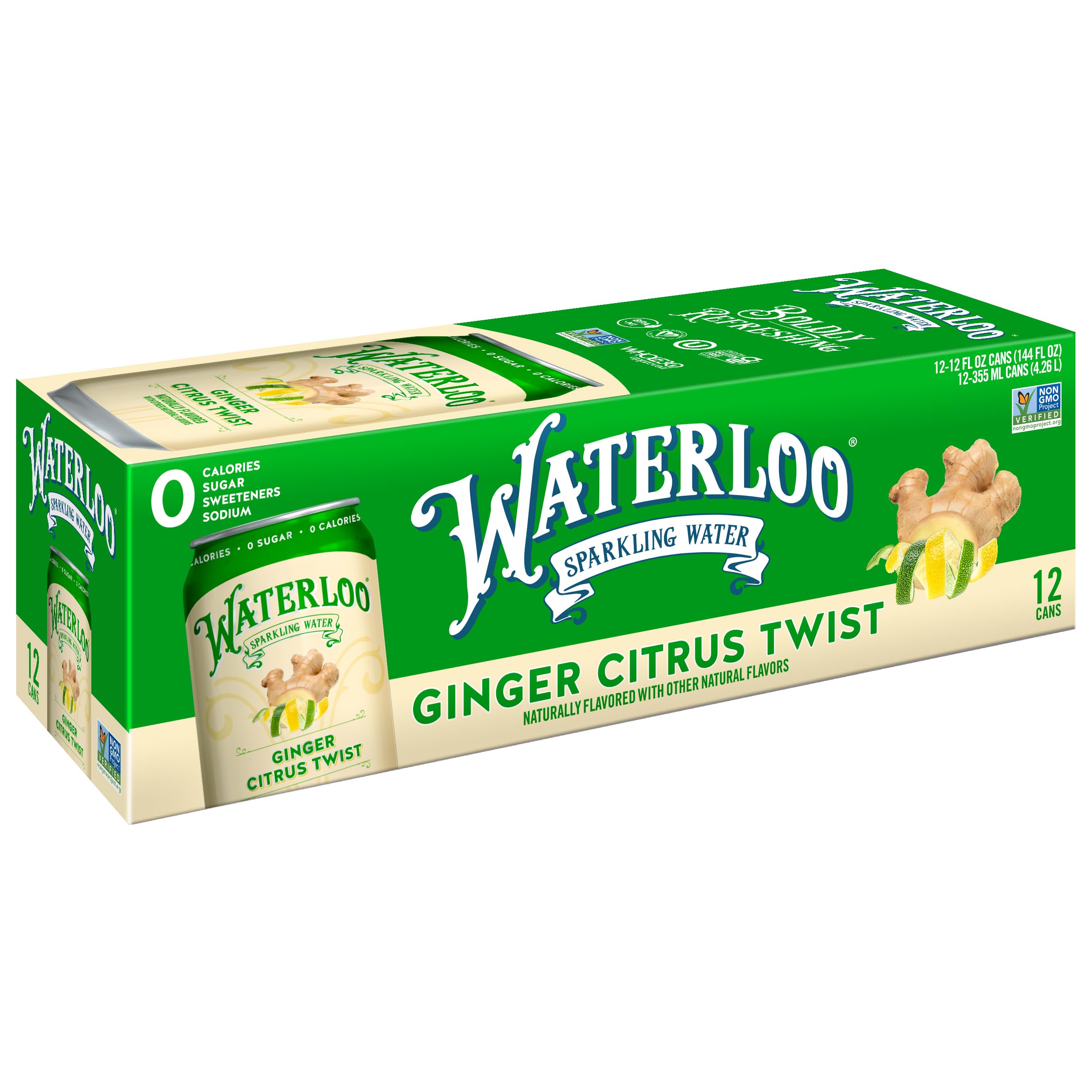 Mua Waterloo Sparkling Water, Ginger Citrus Twist Naturally Flavored ...