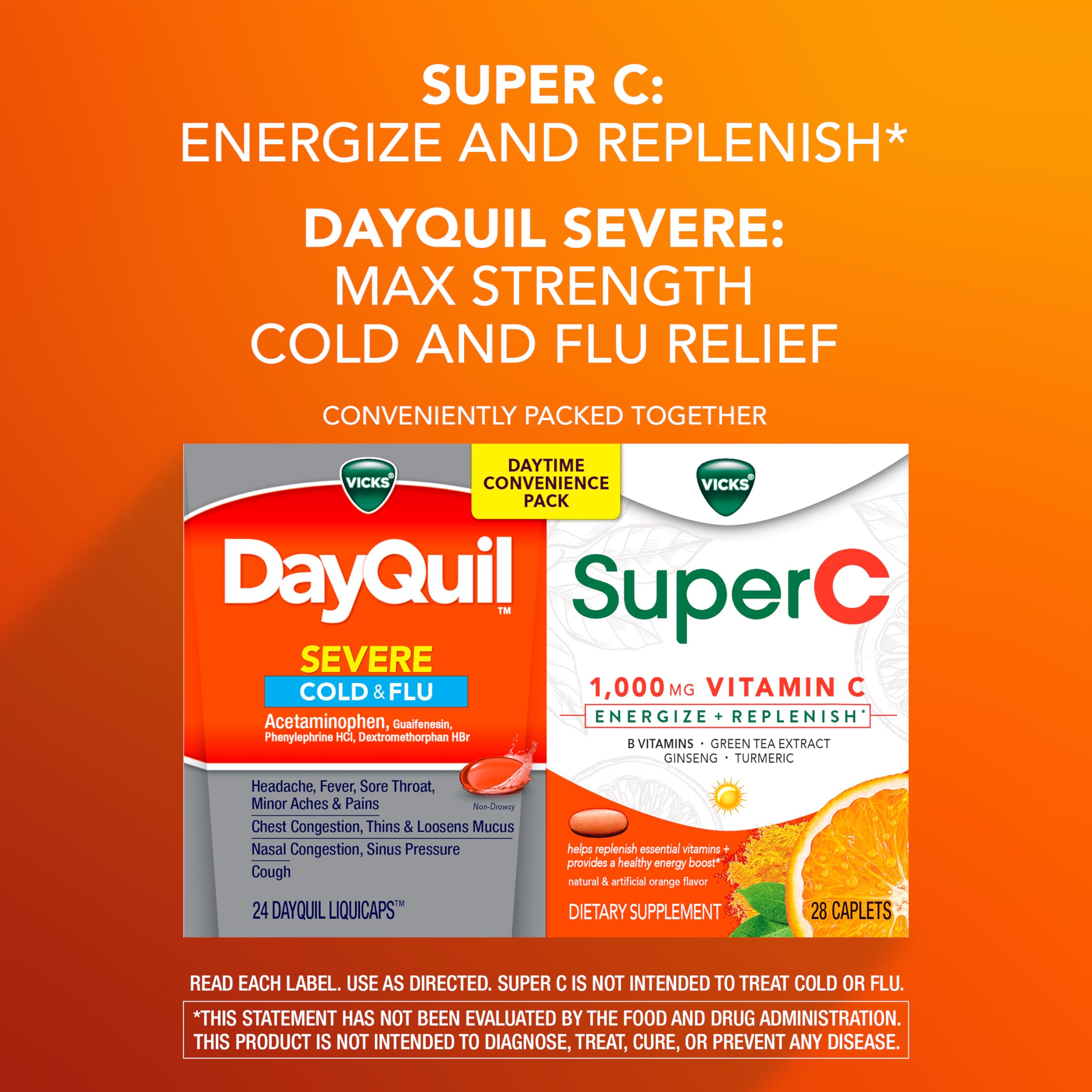 Mua Vicks DayQuil & Super C Convenience Pack: DayQuil Severe Medicine ...