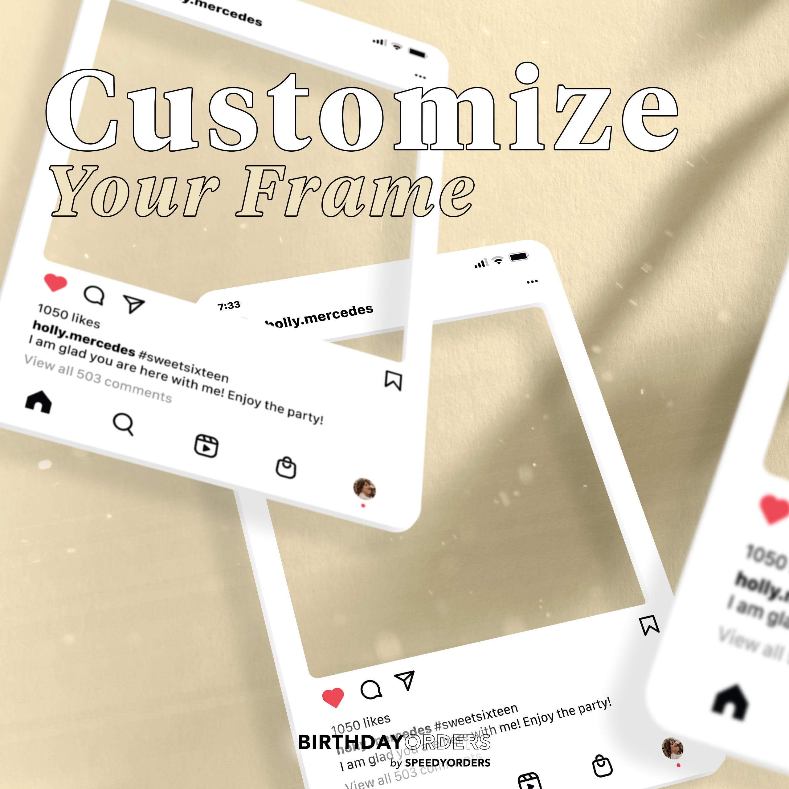 Mua SPEEDYORDERS Social Media Photo Booth Prop - Custom Instagram Photo ...