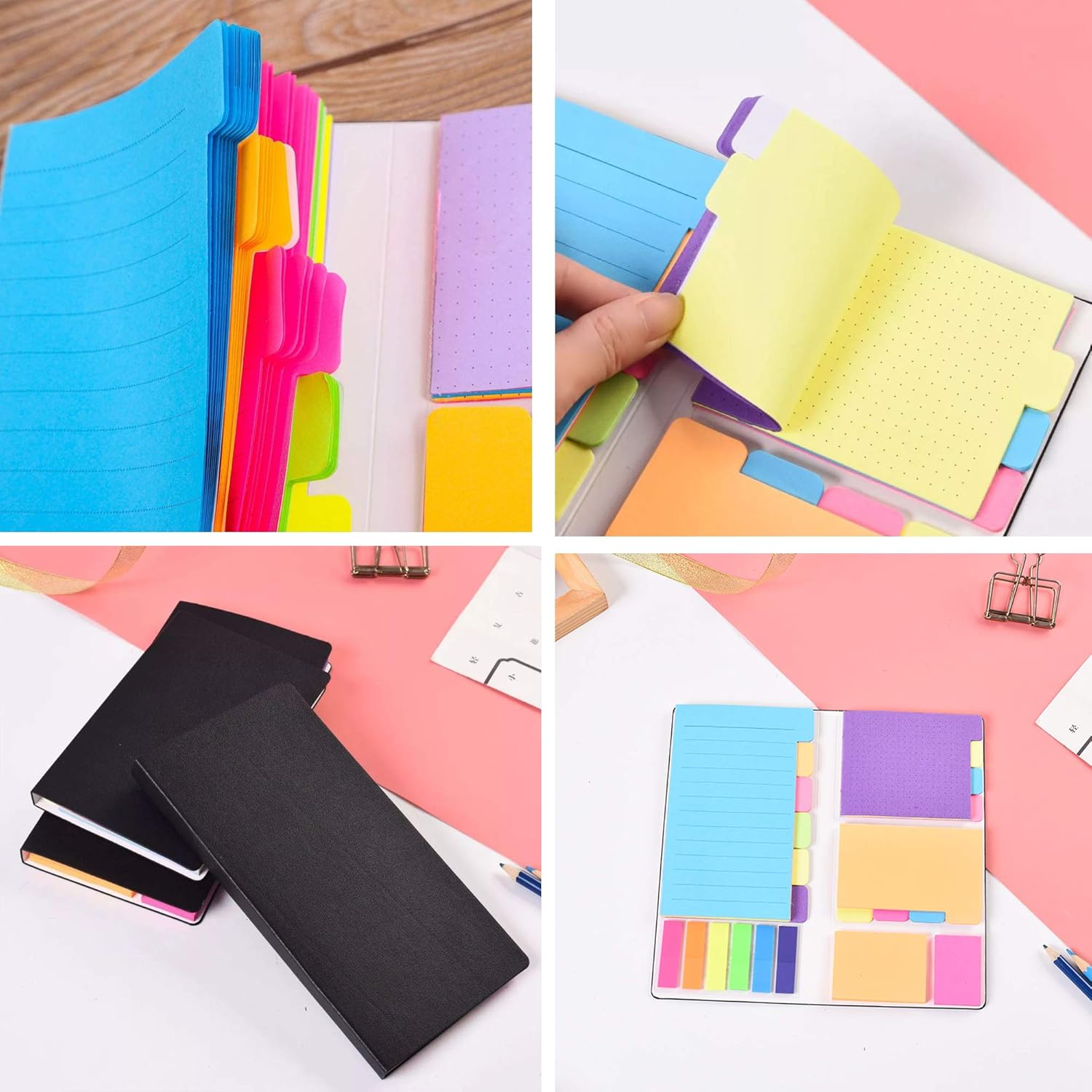 402 Sheets Sticky Notes Set, Multicolored Divider Self-Stick Note Pads ...