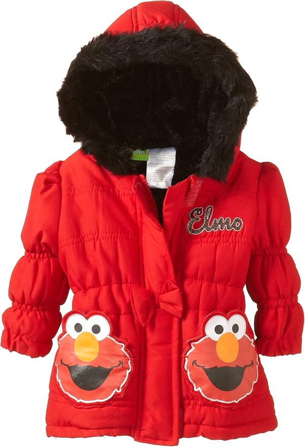 Amazon.com: Sesame St Baby Girls' 1 Piece Elmo Jacket, Red, 12 Months ...