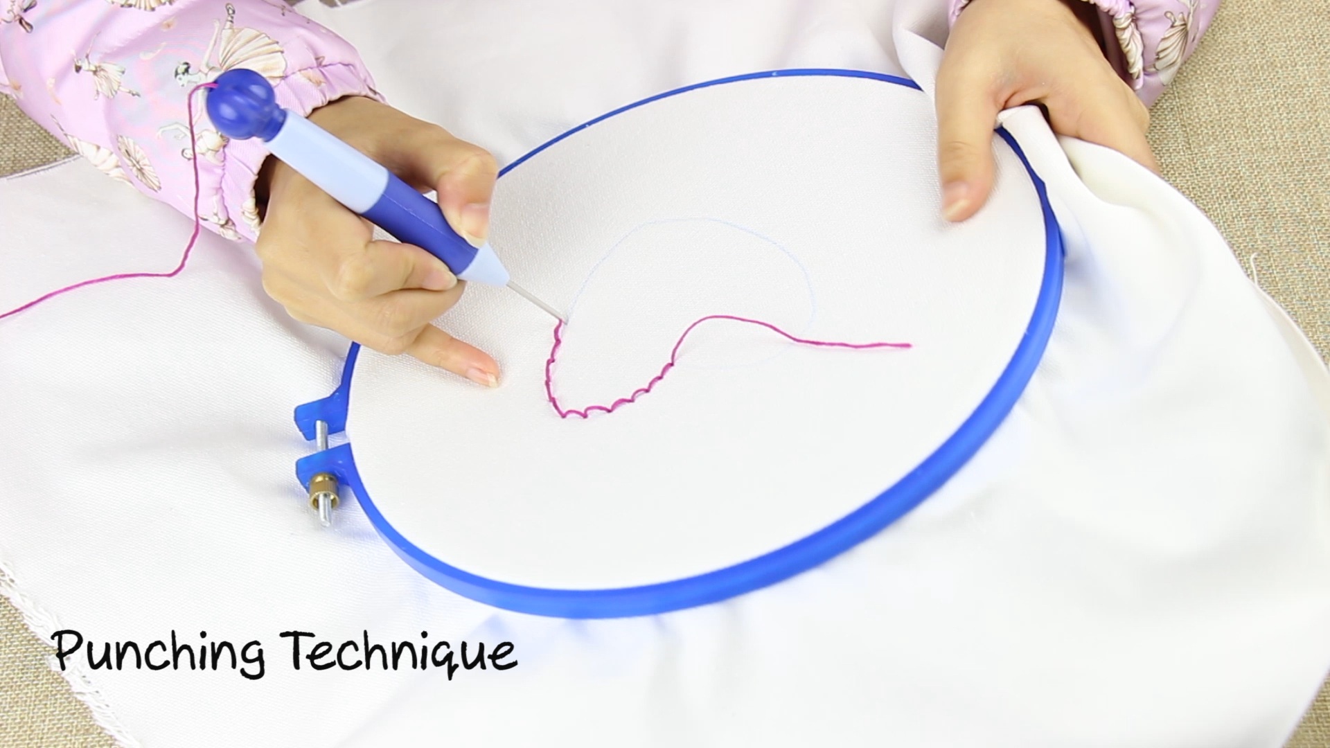 Watch How to use the punch embroidery pen on Amazon Live