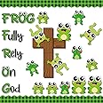 Amazon.com : ArowlWesh 95Pcs Back to School Frog Religious Bulletin ...