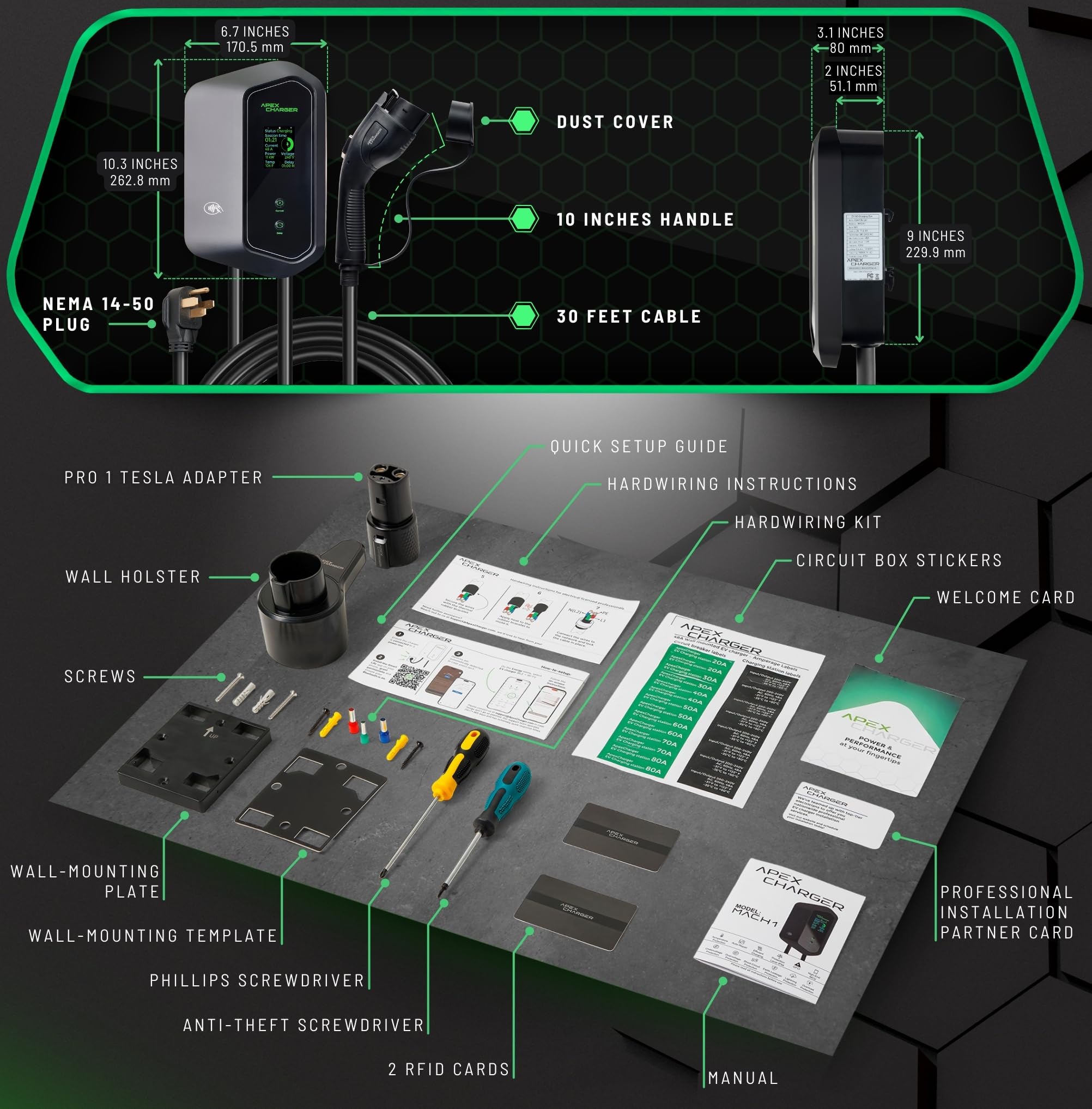 Mua MACH 1: Fast 48 Amp Level 2 EV Charger, Wall-Mount Electric Vehicle ...