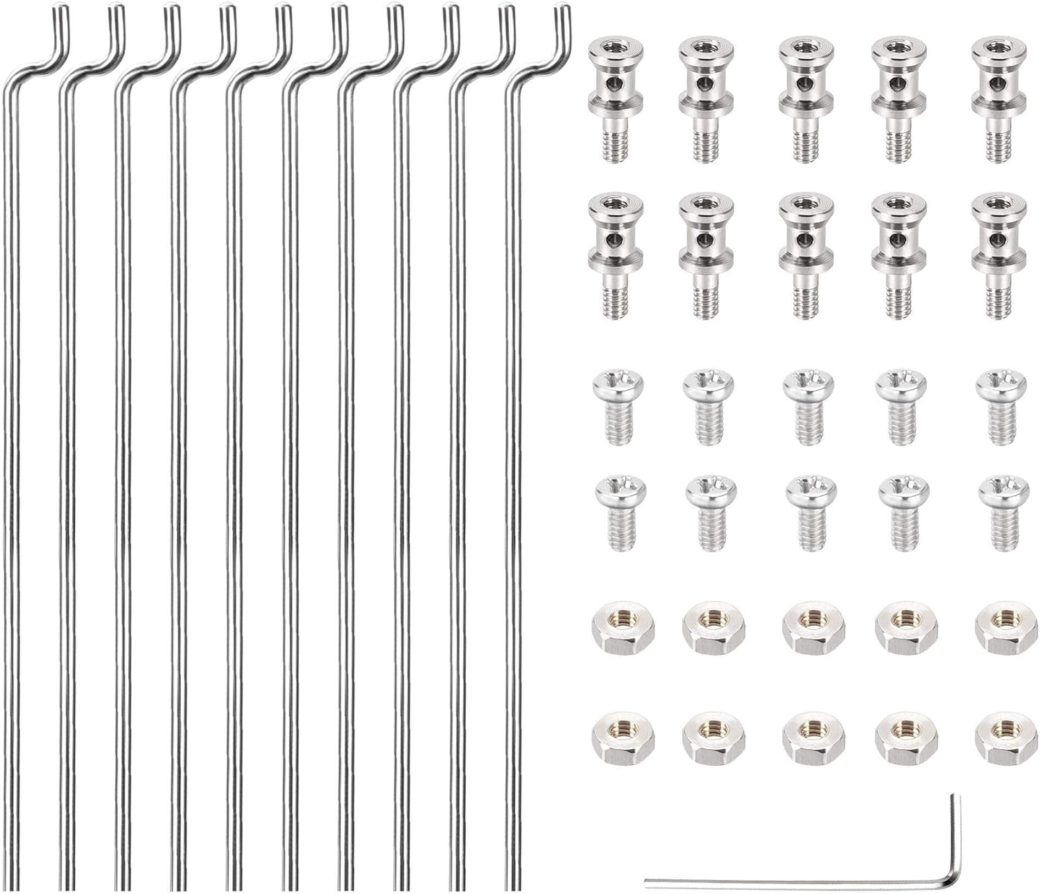 uxcell 10pcs Adjustable Pushrod Connector Linkage Stopper 1.2mm x ...