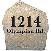 Amazon.com: Personalized Elegant Address Stone - Address Sign Garden ...
