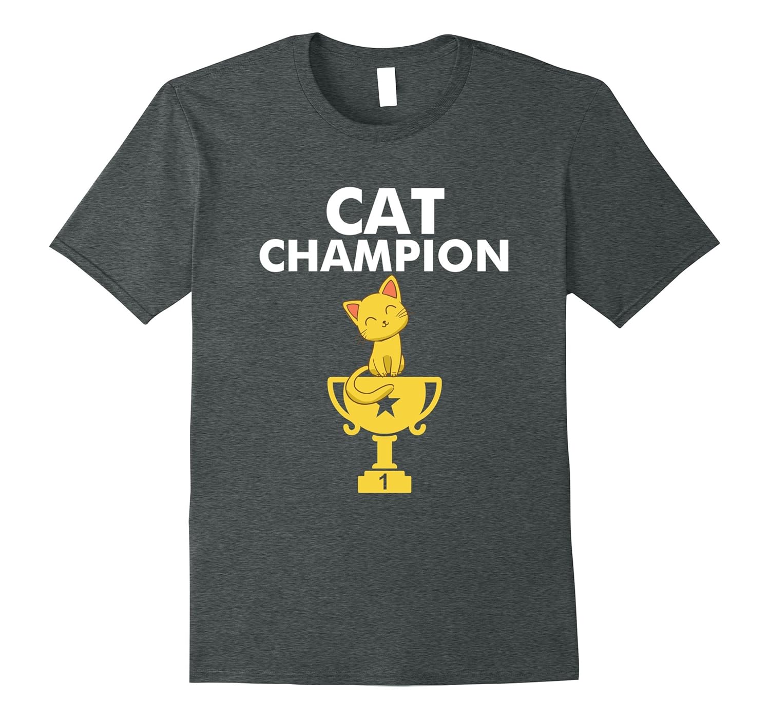 Cat Champion with a Trophy Funny and Cute Cat TShirt-Art – Artvinatee
