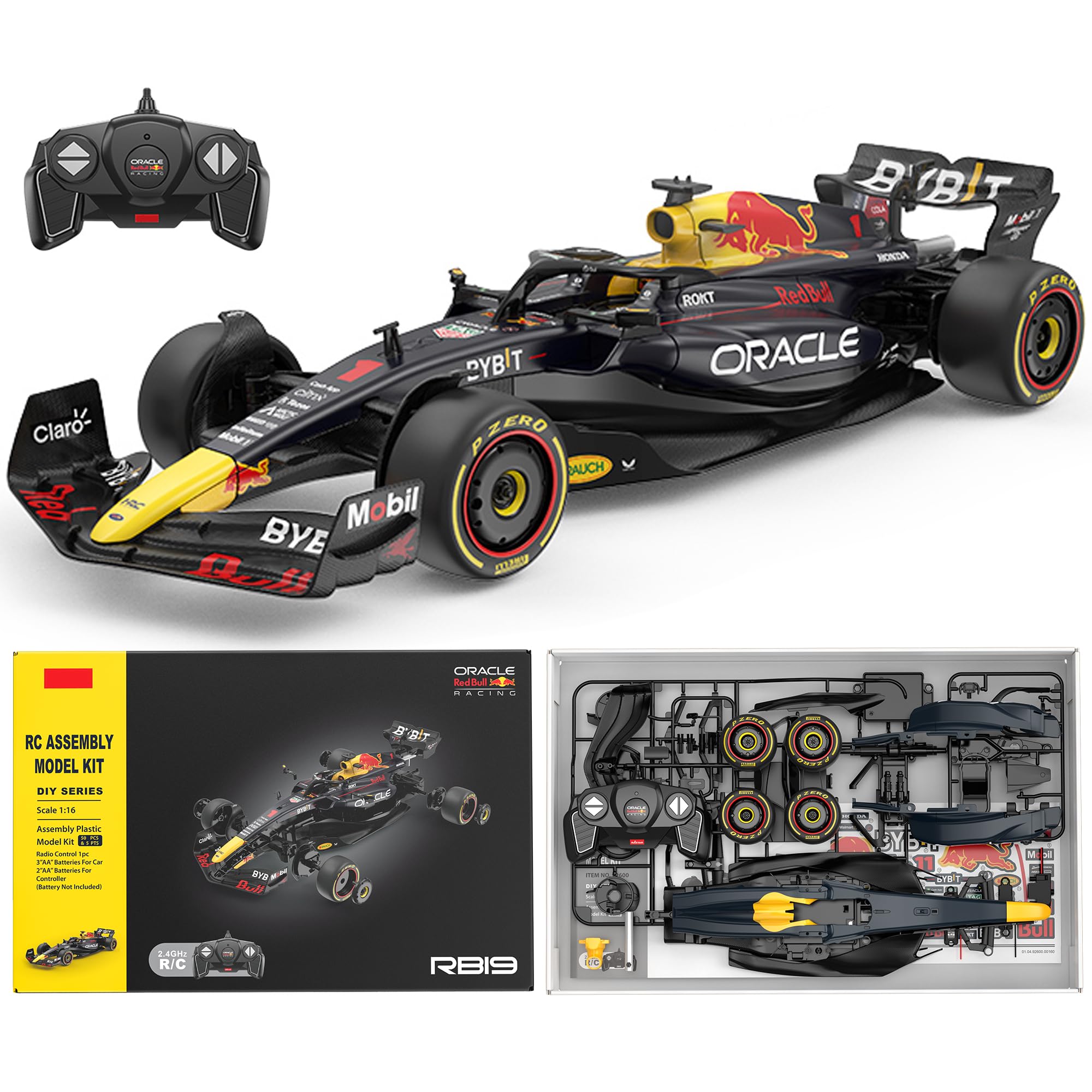 Voltz Toys Licensed Red Bull F1 RB19 RC Car Building Kit 1/16 Scale ...