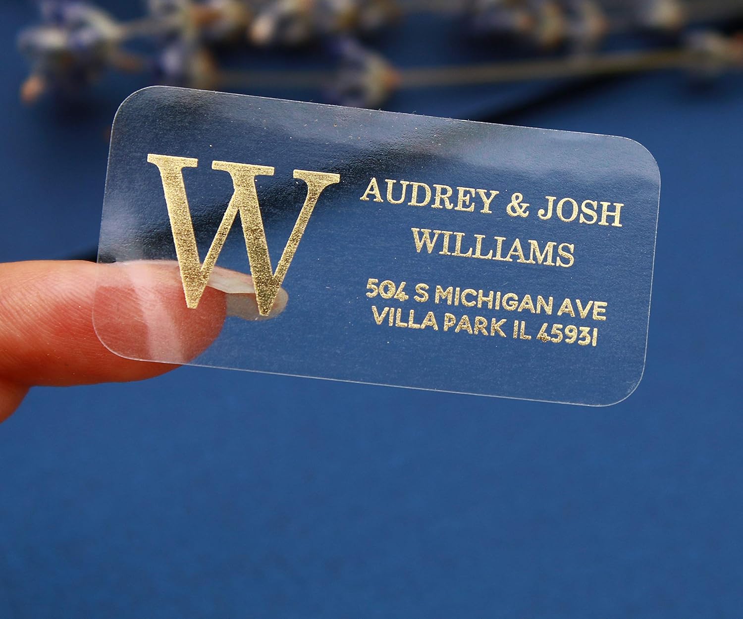 Amazon Custom Gold Foil Return Address Labels Clear Address Labels 