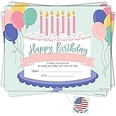 Amazon.com : 25 Colorful Birthday Certificates For Kids Classroom ...