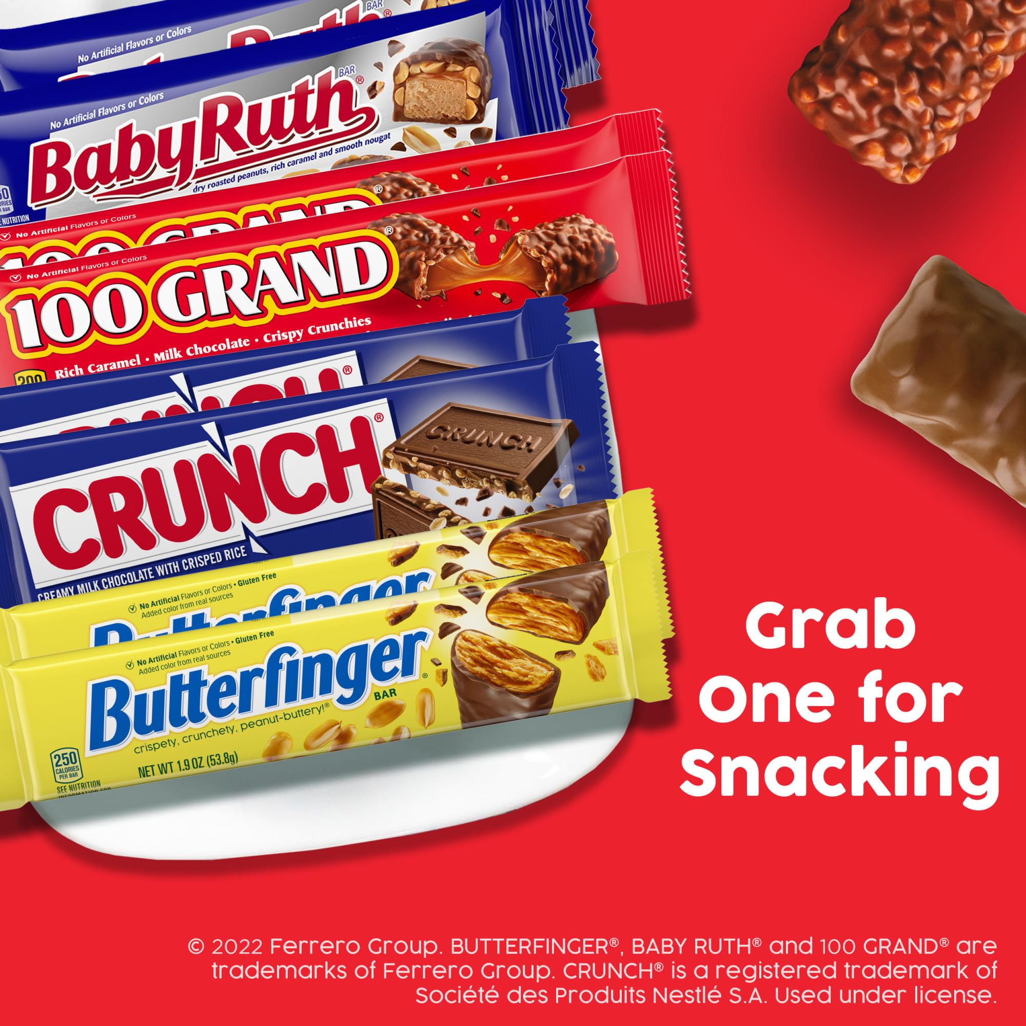 Mua CRUNCH, Baby Ruth and 100 Grand, 28 Count, Assorted Full Size ...