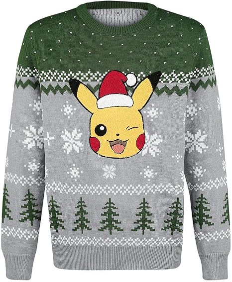 Pokemon Pikachu Christmas Jumper Multicolour S: Amazon.co.uk: Clothing