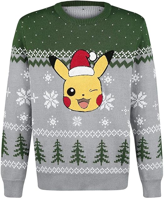 Pokemon Pikachu Christmas Jumper Multicolour S: Amazon.co.uk: Clothing