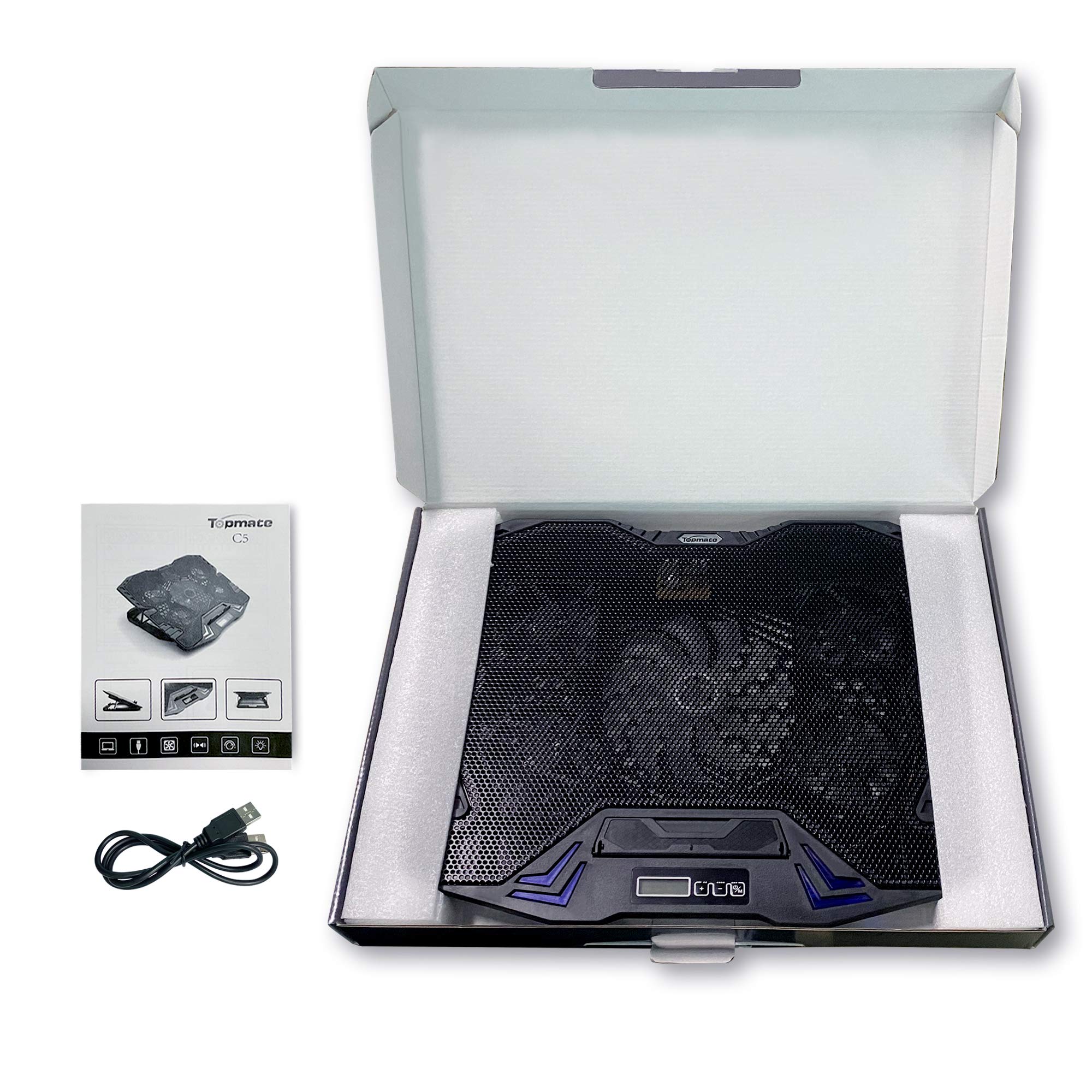 Mua TopMate C5 12-15.6 inch Gaming Laptop Cooler Cooling Pad, 5 Quiet ...