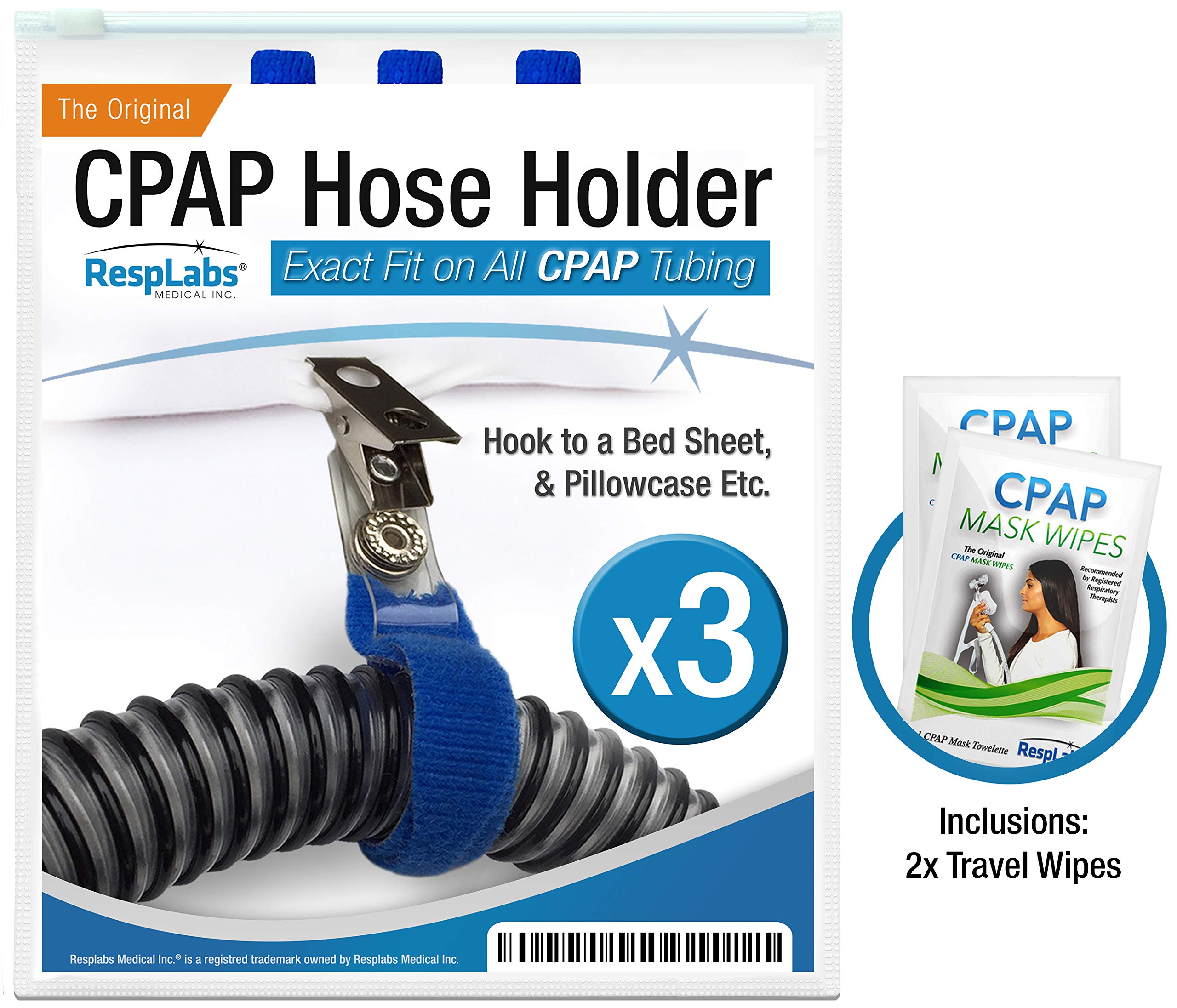 Original RespLabs CPAP Hose Holder Hanger Tube Clip Pack of 3 Clips ...