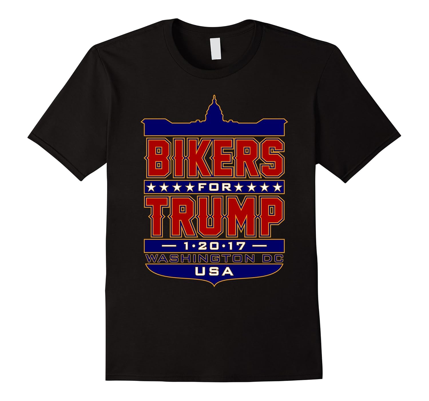 Bikers for Trump T-Shirt (Full Shield Tee Shirt)-CL – Colamaga