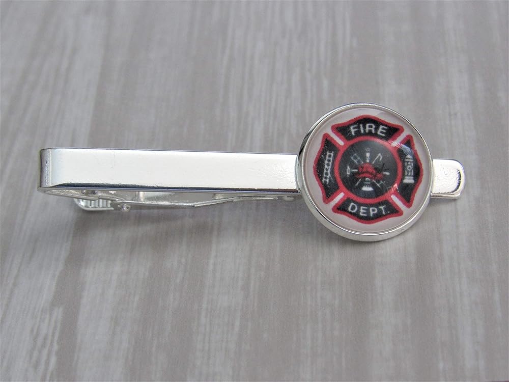 Amazon.com: Fire Department Tie Clip, Fire Fighter Tie Bar: Handmade