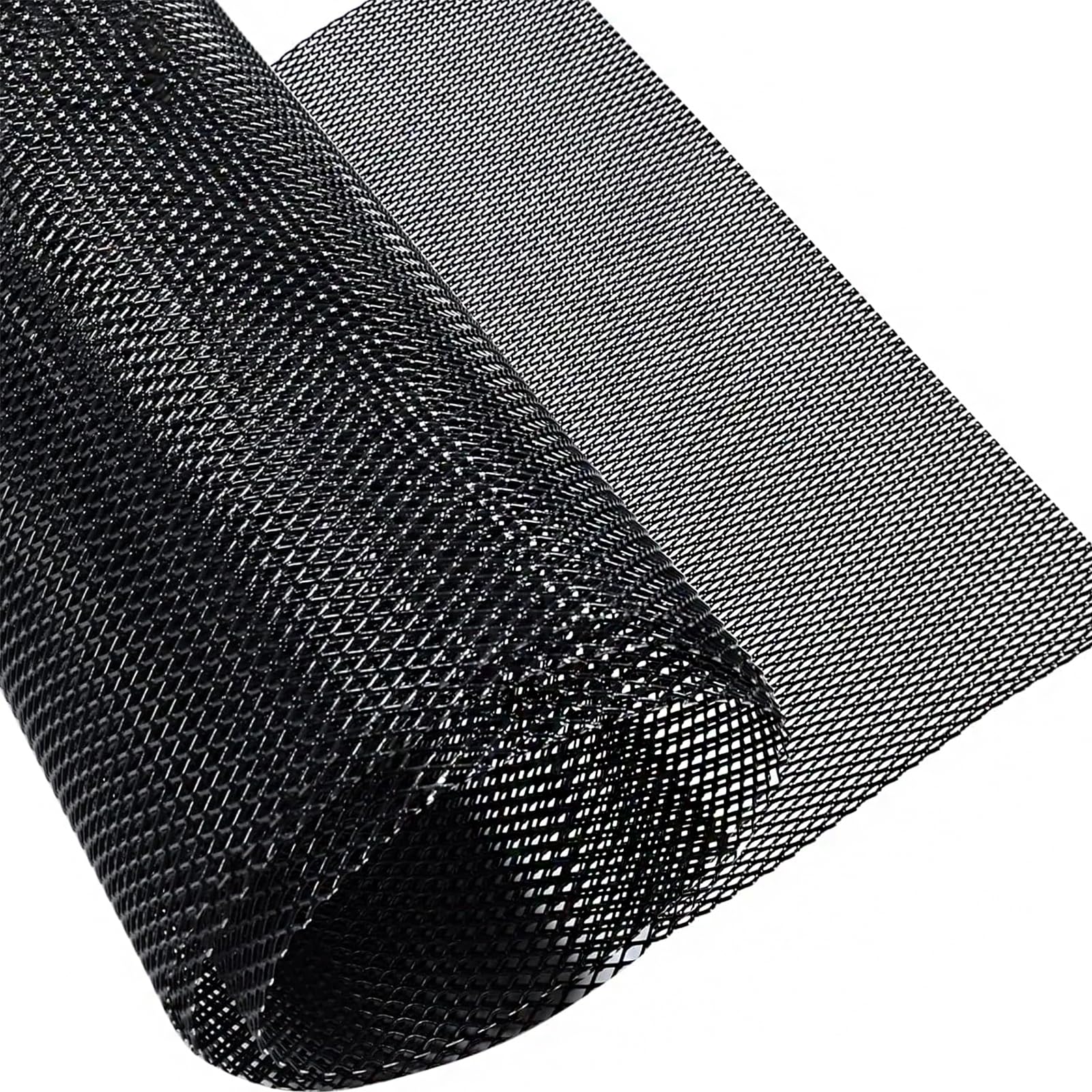 Universal Car Grill Mesh 40" x 13", Black-Painted Aluminum Alloy ...