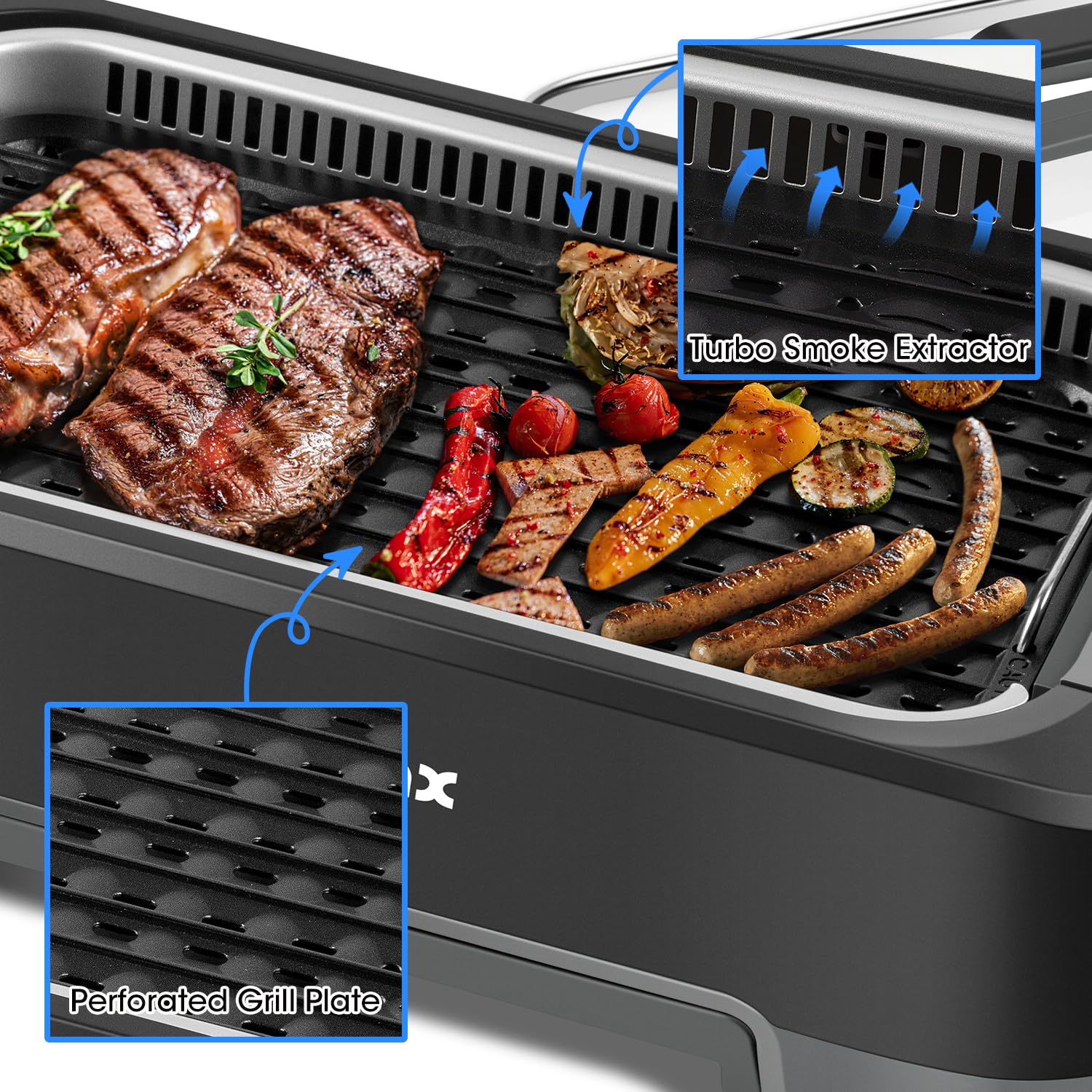 Mua Smokeless Indoor Grill, 1500W Electric Grill Korean BBQ Grill with ...