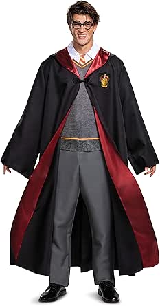 Amazon.com: Harry Potter Costume for Men, Deluxe Wizarding World Adult ...