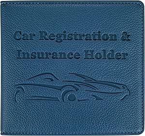 Amazon.com: Car Registration and Insurance Holder, Premium PU Leather ...