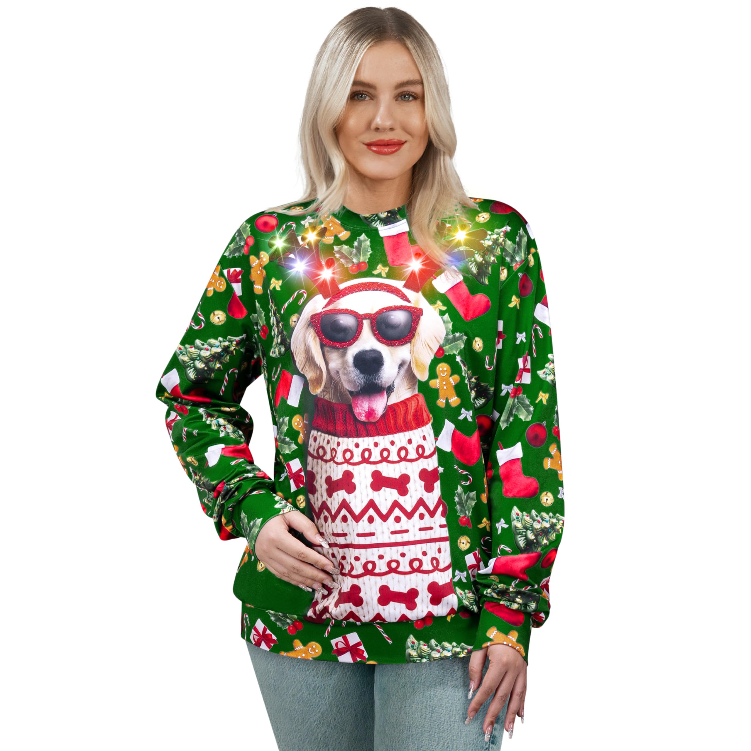 Giggling Getup Ugly Christmas Sweaters, Unisex Christmas Sweatshirt ...