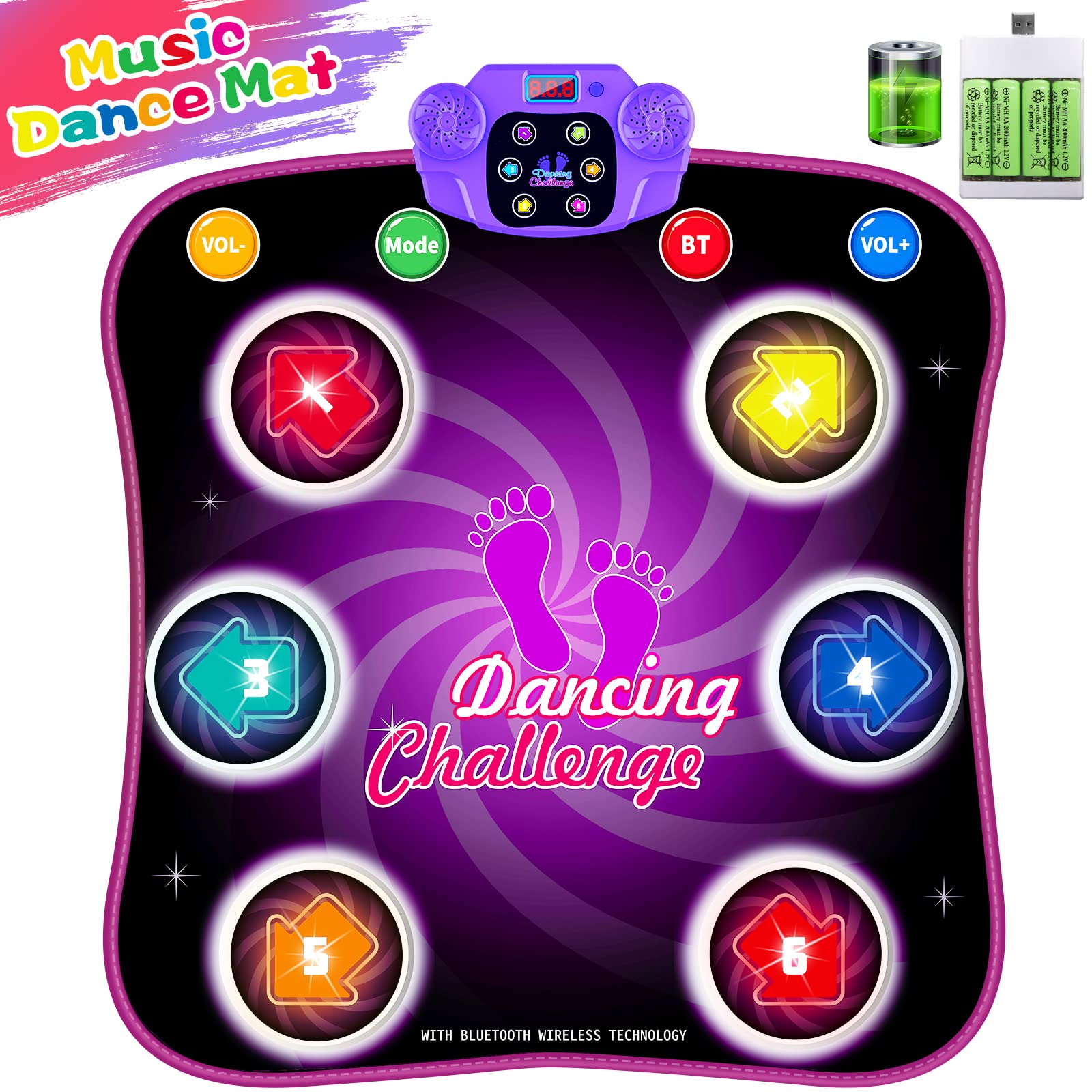 Mua Dance Mat Toys for 3-12 Year Old Kids, Light Up Electronic Dance ...