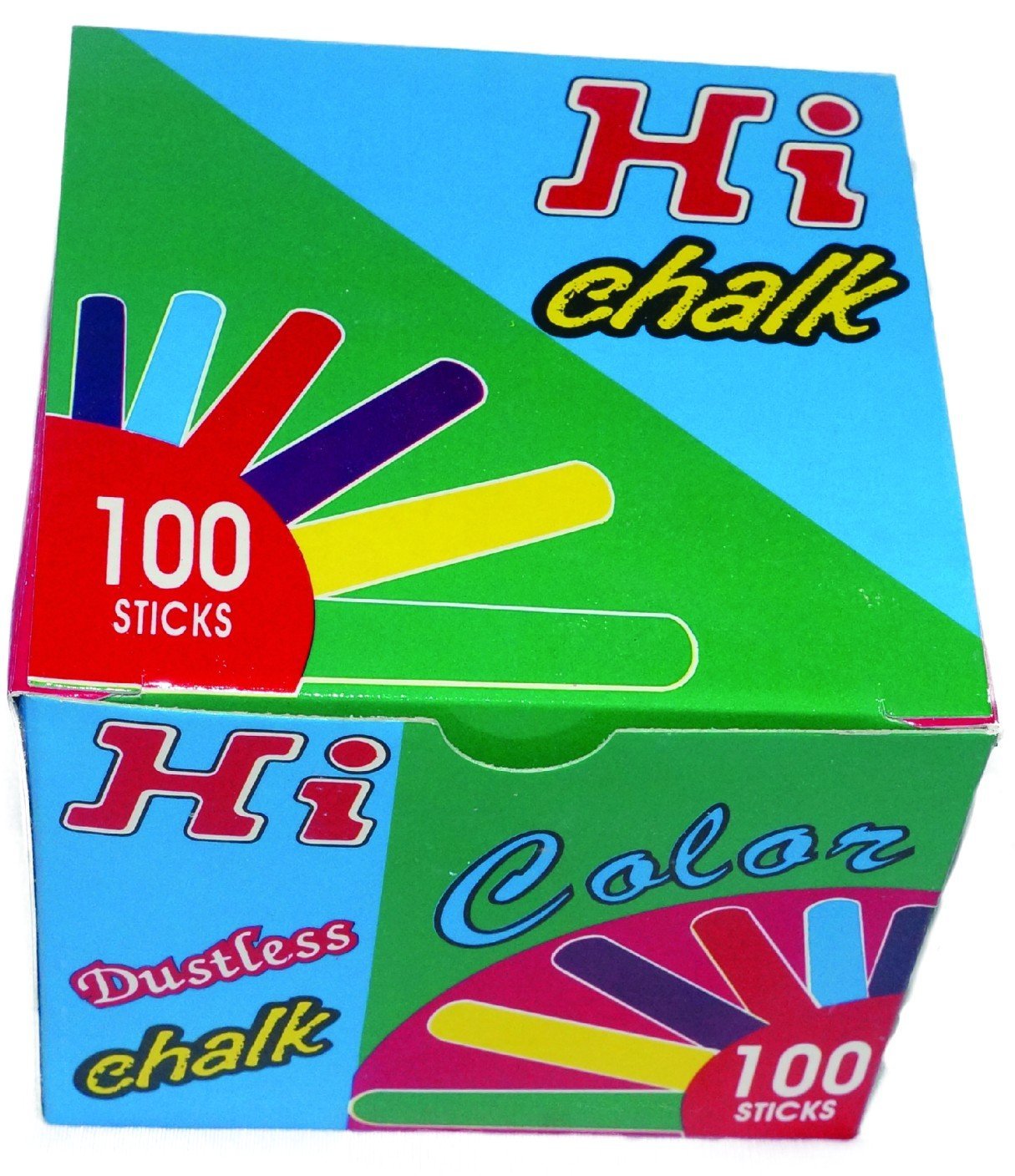 Hi Chalk 100 Sticks Dustless By MaxxGallery (Multicolored): Amazon.in ...
