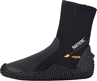 SEAC Basic HD 5mm Neoprene Scuba Boots with Side Zipper : Sports & Outdoors
