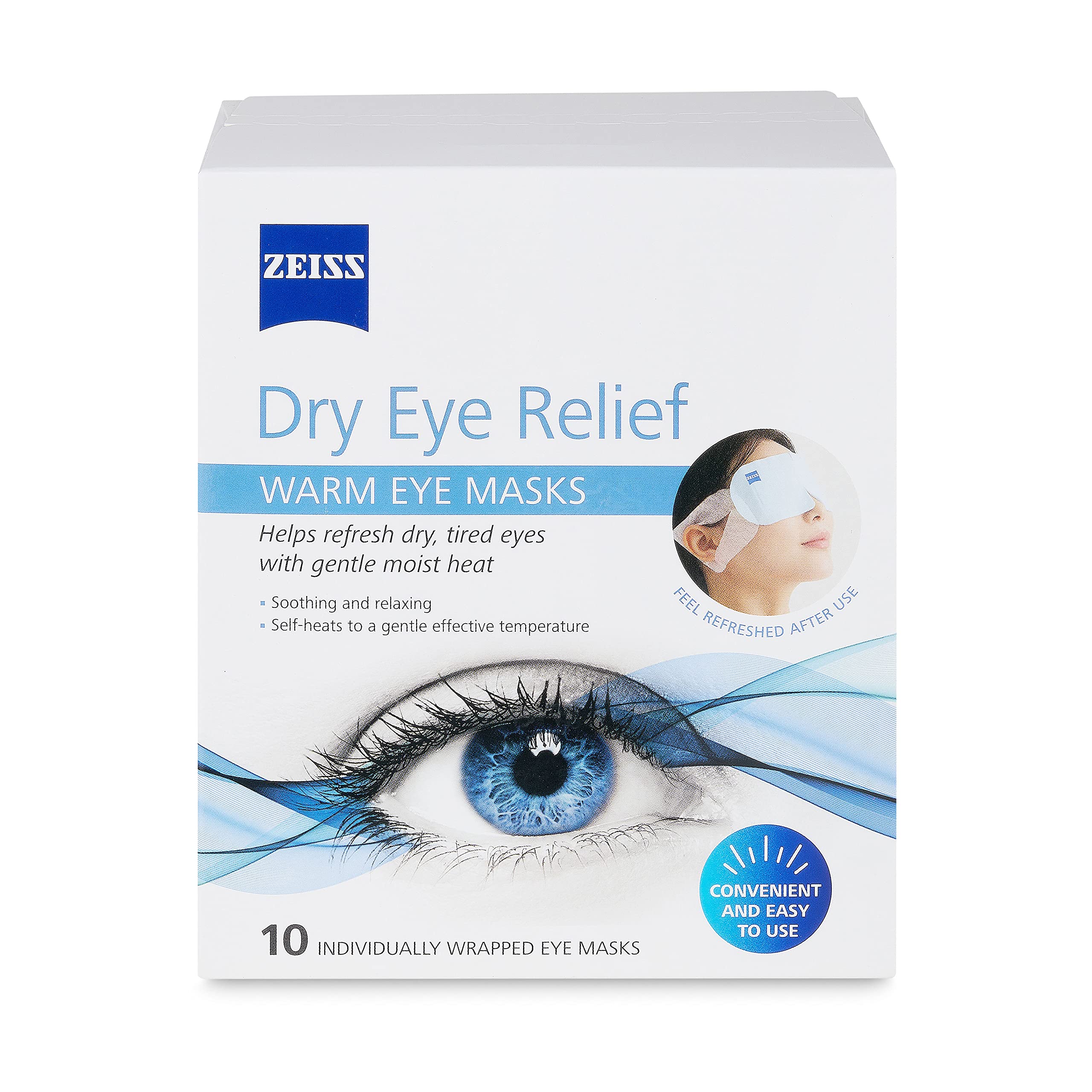ZEISS Warm Eye Masks, 10 Count for Dry Eye Relief for sale | North Las ...