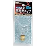 Amazon | ELPA 長寿命ミニクリプトン球 40W形（ホワイト）【2個セット】 GKP-362LH(W) | ELPA | ホーム＆キッチン