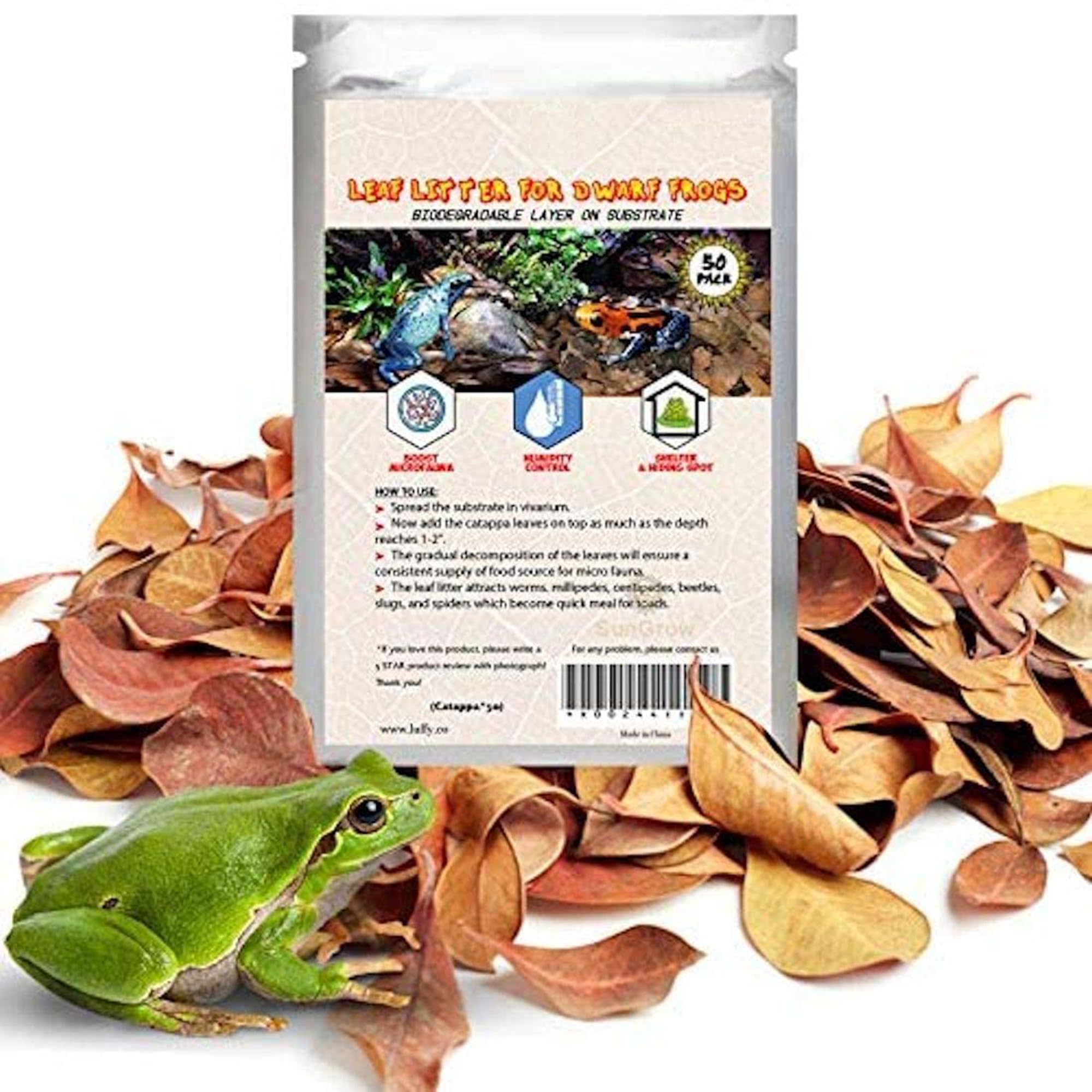 Mua SunGrow Dwarf Frog Mini Catappa Leaves (50 Pc) - Tannin Helps ...